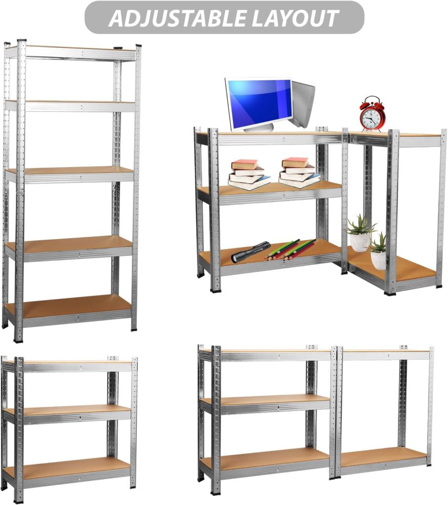 5 Tier Rack, High Load-Bearing Garage Shelving Unit