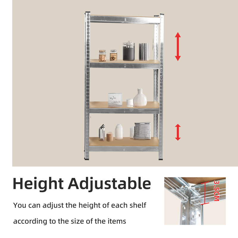 4 Tier Heavy Duty Galvanised Metal Shelving, 700kg Bearing